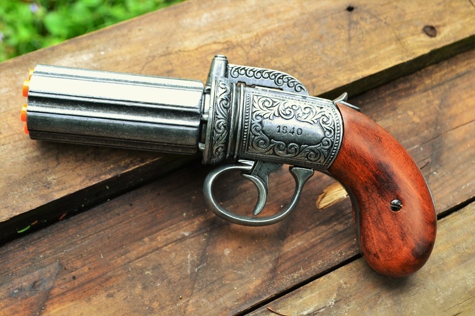 1840 Pepperbox Derringer Pistol - Civil War - Non-Firing Denix Replica ...