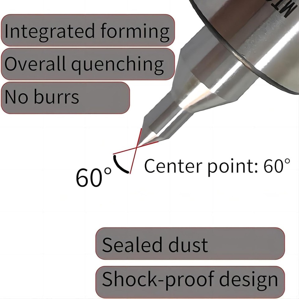 MT4 Long Spindle Turning Live Center Morse Taper Triple Bearing ...