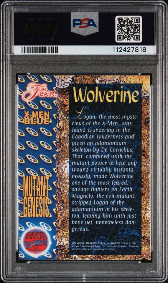 1994 Flair Marvel Universe Wolverine Mutant Genesis Collectible PSA 10 ...