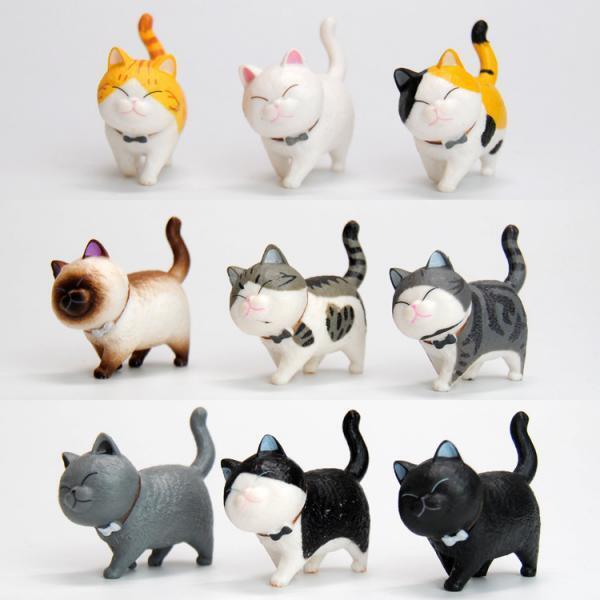 9Pcs Miniature Cats Figurines Desktop Kitten Tabletop Ornaments for ...