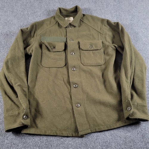 Vintage U.S. ARMY Military Field Shirt Men Small 108 Wool Blend DSA100 ...