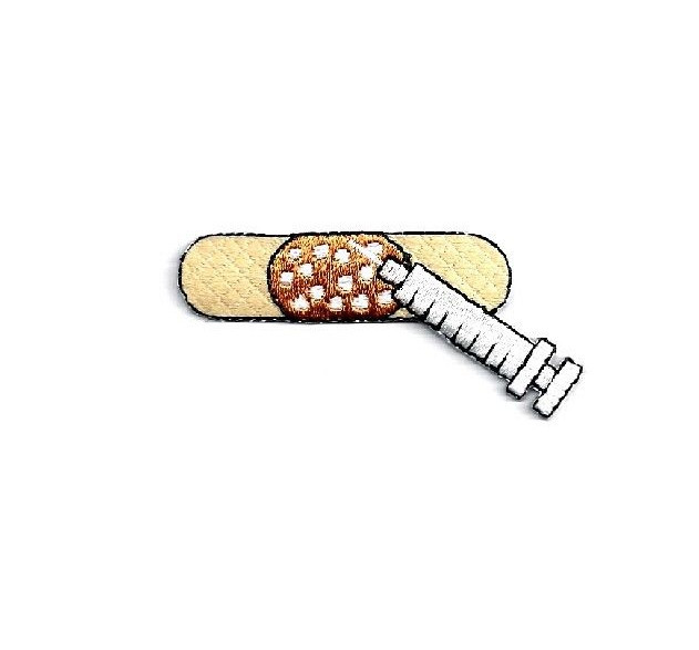 Bandaid W/Syringe Medical Embroidered Iron On Applique Embellishment ...