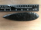 Obsidian knife blade, primitive weapon, black, DIY ancient knife 6 1/2 ...