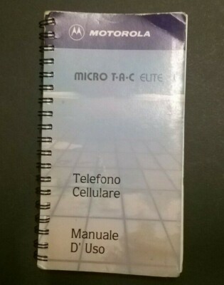 Manuale d'uso Motorola Micro T.A.C. ELITE - aprile 1994 | eBay
