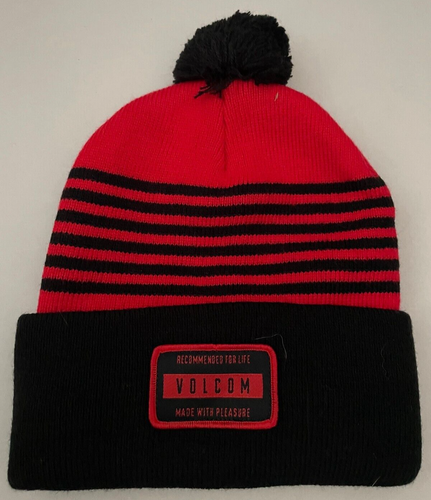 VOLCOM BOYS POWDER BLACK / RED BEANIE HAT *NWT* 886608904922 | eBay