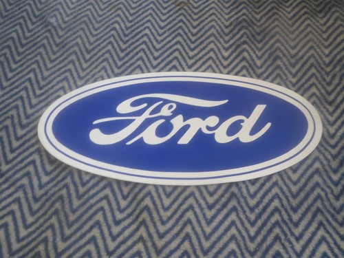 FORD OVAL LOGO BLUE FORD OVAL 9 1/2 INCH DECAL STICKER BLUE ON WHITE ...