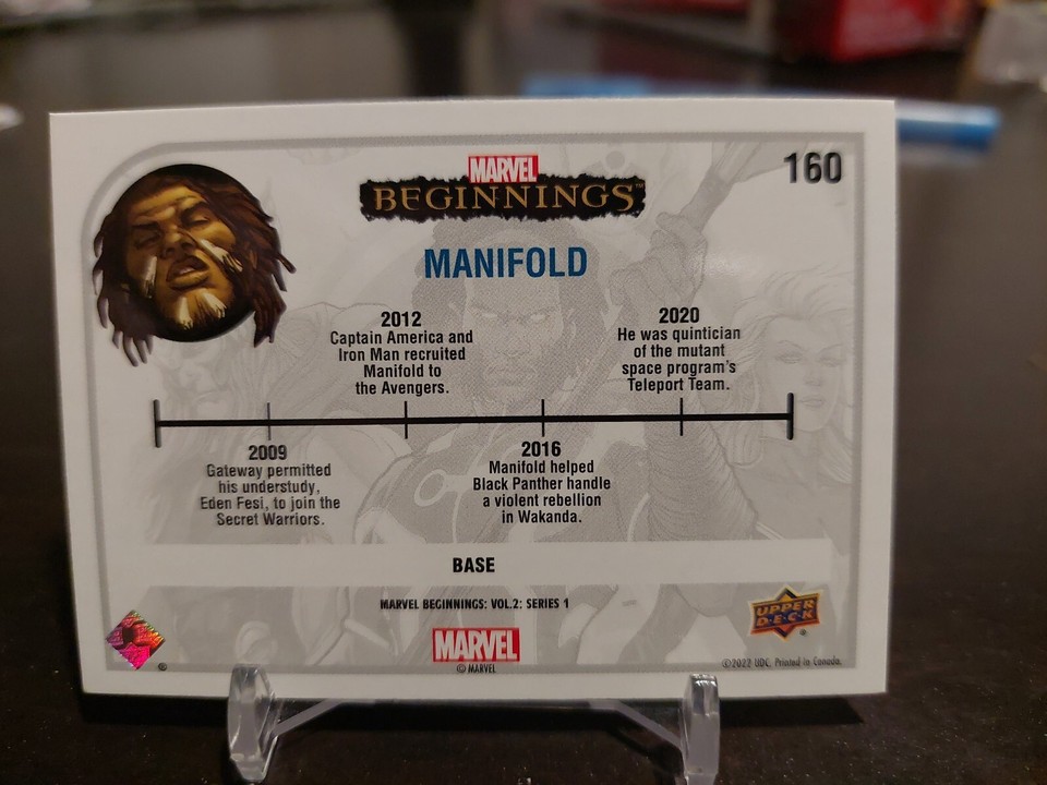 2022 UD Marvel Beginnings Base #160 Manifold | eBay