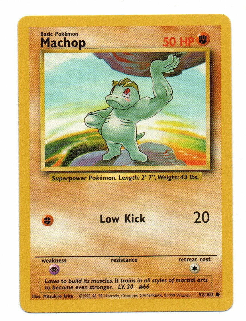 1999 Machop Basic Pokémon Card 52/102 | eBay