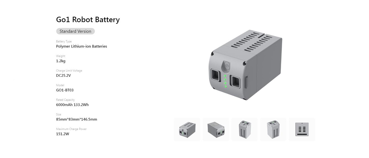 UNITREE - GO 1 ROBOT BATTERY - 6000MAH STANDARD VERSION FOR GO 1 AIR ...