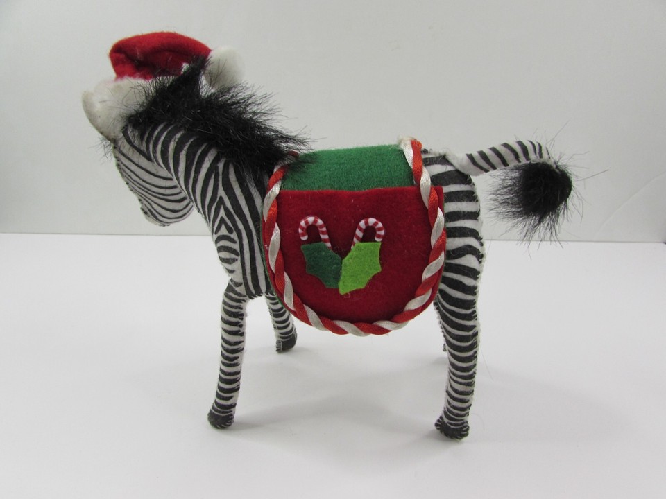 Annalee 7” Candy Cane Christmas Zebra in Santa Hat Doll 2007 ~ #808607 ...