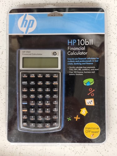 HP 10BII Financial Calculator NEW & Factory Sealed includes user guide ...