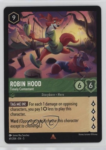 2024 Disney Lorcana - Shimmering Skies 5 Robin Hood Timely Contestant ...