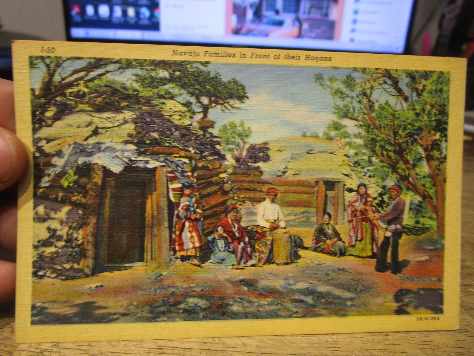V1 ARIZONA Old Postcard Native American Indian Navajo Tribe Family ...