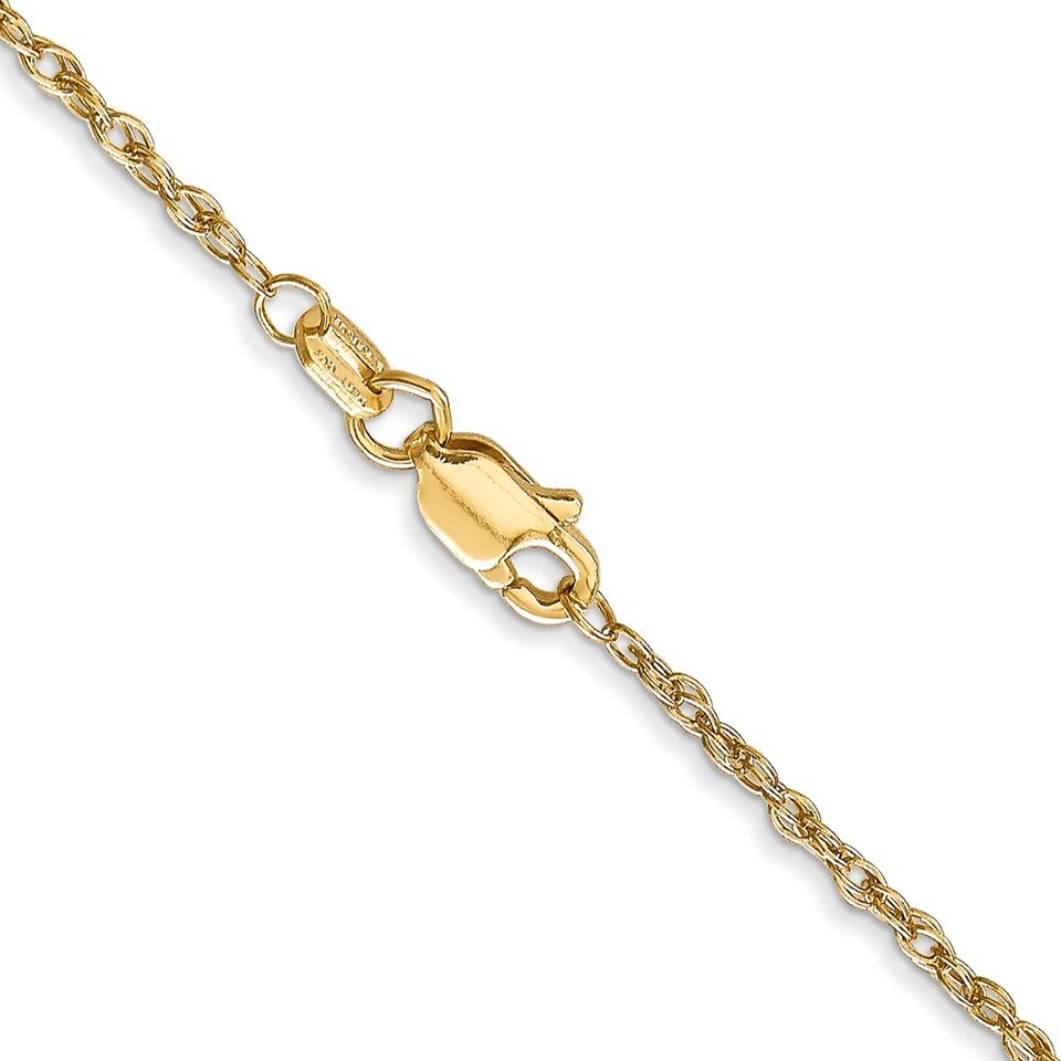 14K Yellow Gold 22" 1.3 Heavy Baby Rope Chain Necklace 2.53gram Gift ...