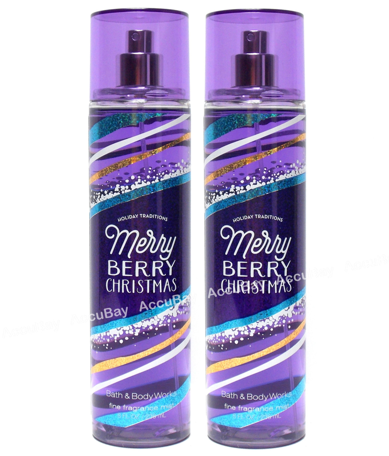Lot of 2 Bath and Body Works MERRY BERRY CHRISTMAS Fine Fragrance Mist ...