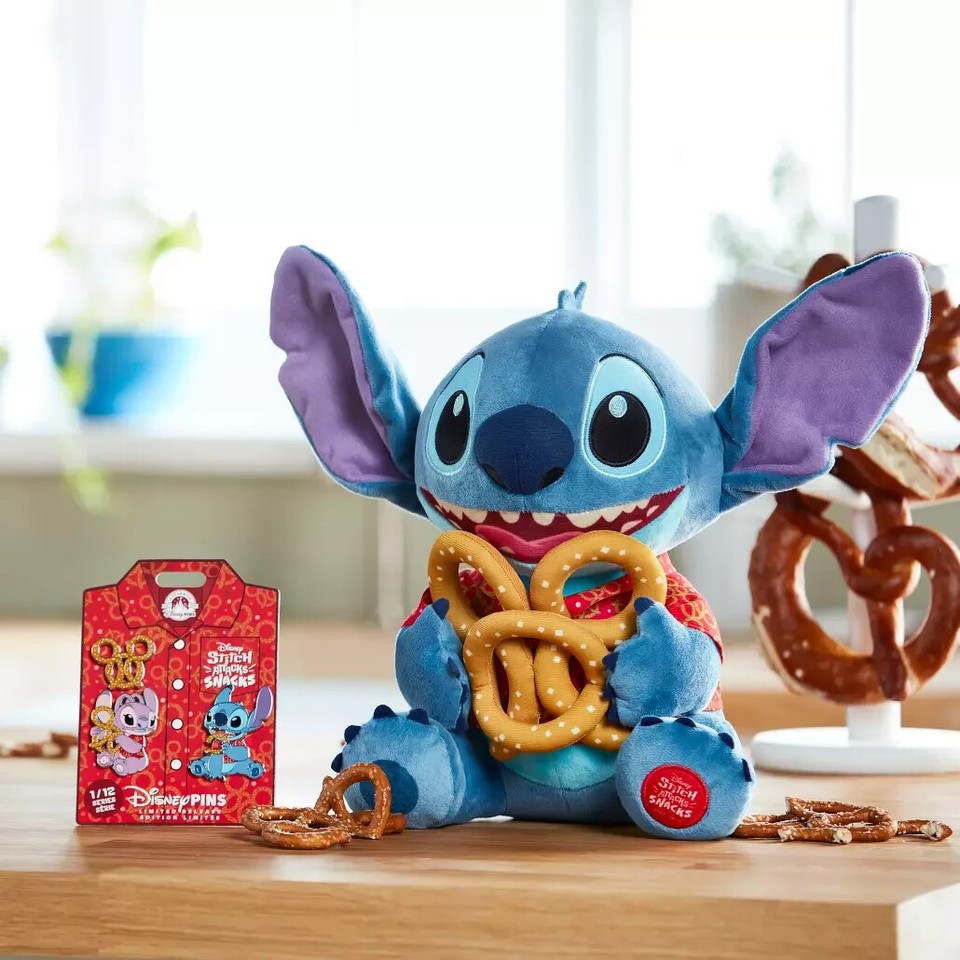 Stitch Attacks Snacks Pretzel Medium Soft Toy. 1 of 12. | eBay UK