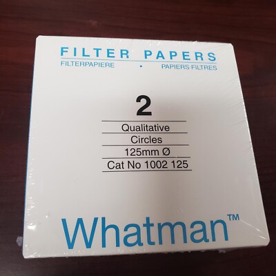 Whatman 1002-125 Qualitative Filter Paper 125mm 12.5cm Grade 2 Pack of ...