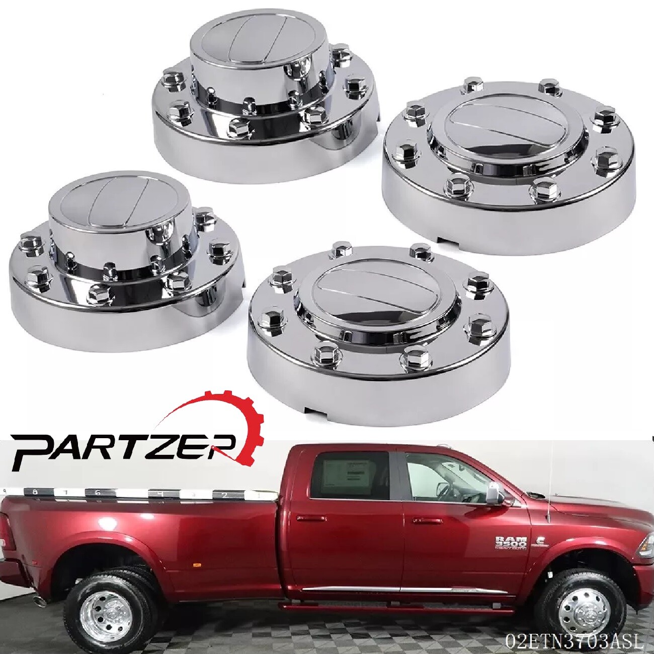 Fit For 2011-2018 Dodge Ram 3500 1-Ton Dually Alcoa Alloy Wheel Center ...