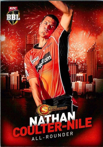 2017 2018 PERTH SCORCHERS BBL Cricket Card NATHAN COULTER-NILE | eBay ...