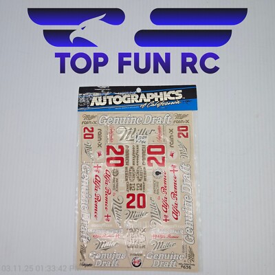 Autographics 636 Miller/Mobil 1 #20 Patrick Racing Nascar Decals, 1989 ...
