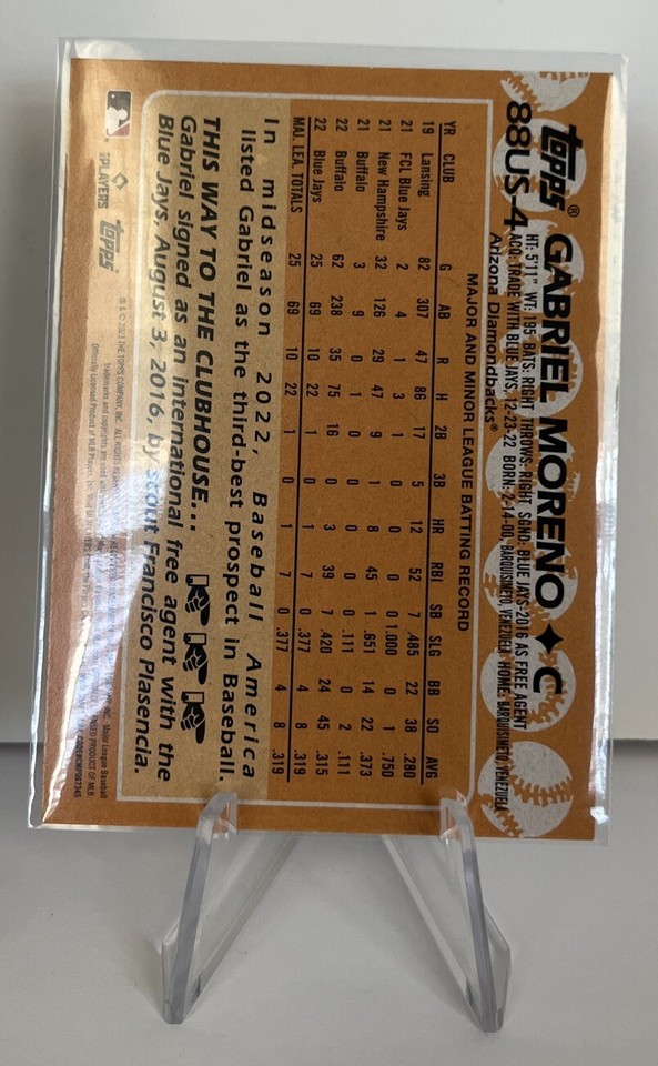 2023 Topps Update '88 Topps Baseball #88US4 Gabriel Moreno RC | eBay