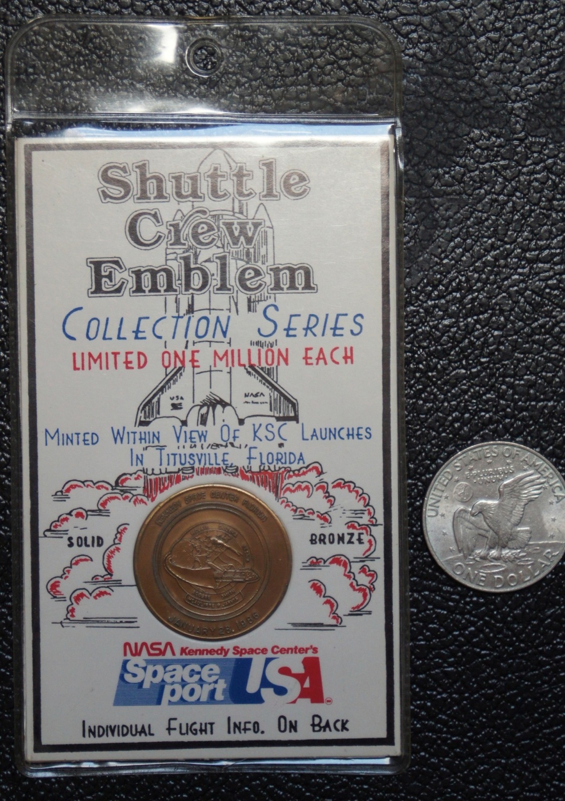 SHUTTLE CREW EMBLEM 51L - CHALLENGER - BRONZE - 1986 - Presentation ...