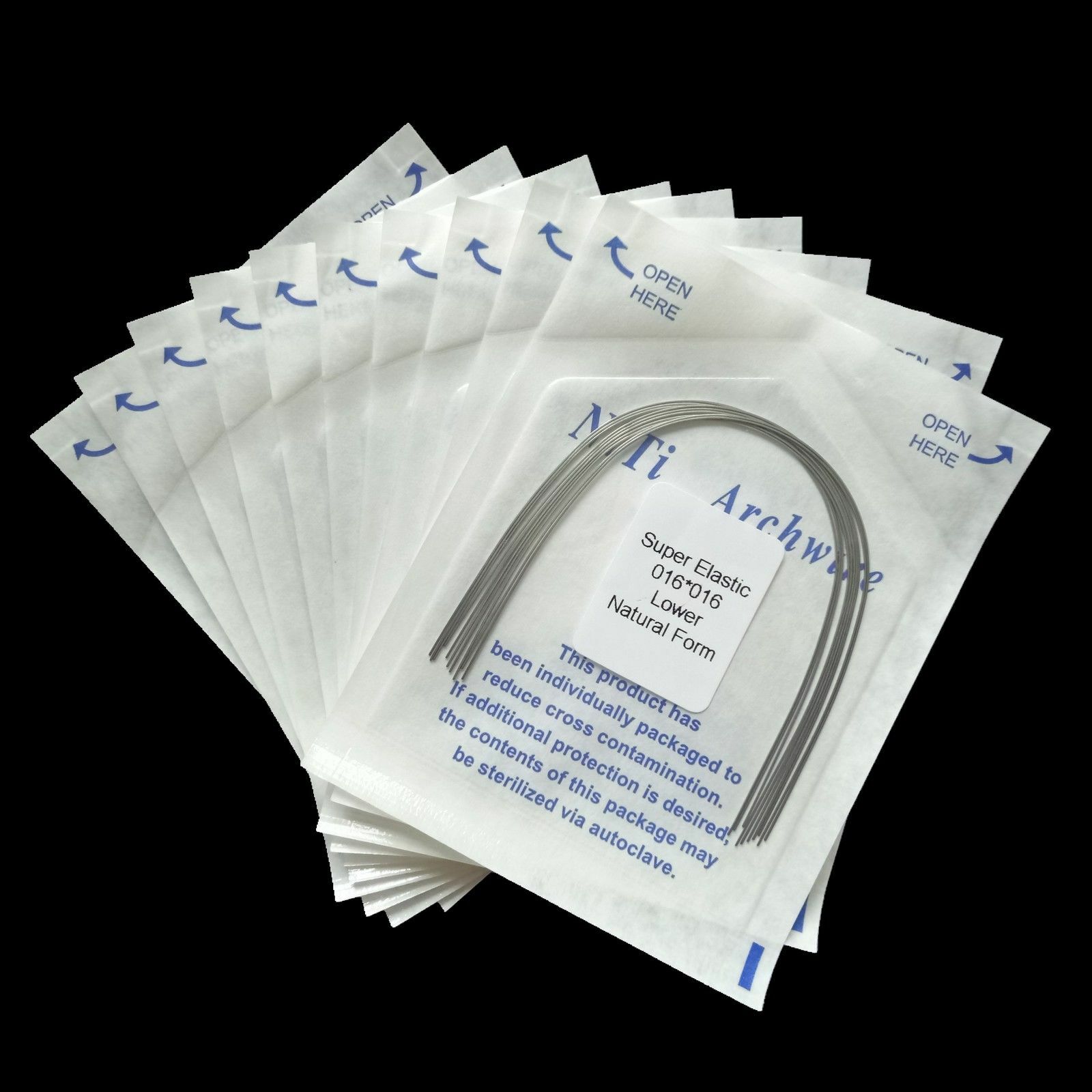 10 Packs Dental Ortho Super Elastic Niti Rectangular Arch Wire Upper ...