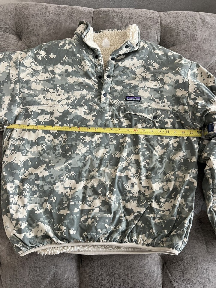 Vintage Patagonia MARS Reversible Synchilla Fleece Snap-T Camo Mens L ...