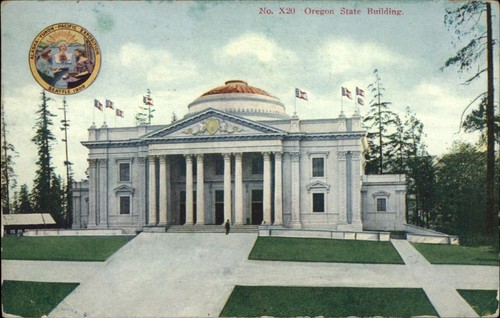 Oregon State Building ~ Seattle World's Fair cancel 1909 AYPE Expo ...