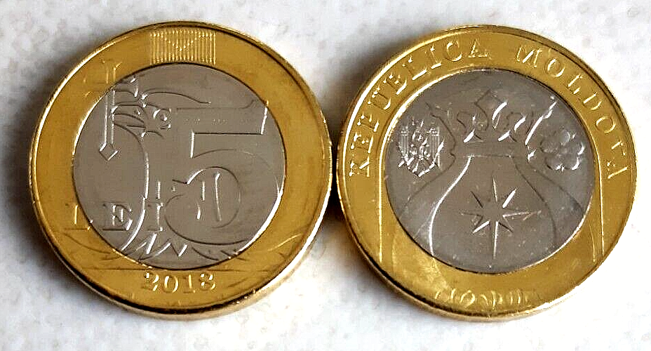 Moldova 2018 5 Lei coin uncirculated condition from mint roll | eBay