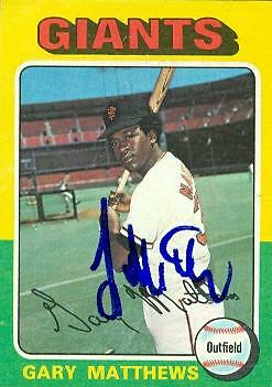Gary Matthews autographed Baseball Card (San Francisco Giants) 1975 Topps #79 | eBay