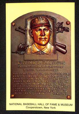 1964-Date Hall of Fame Plaque Billy Hamilton HOF Cooperstown NM Yellow ...