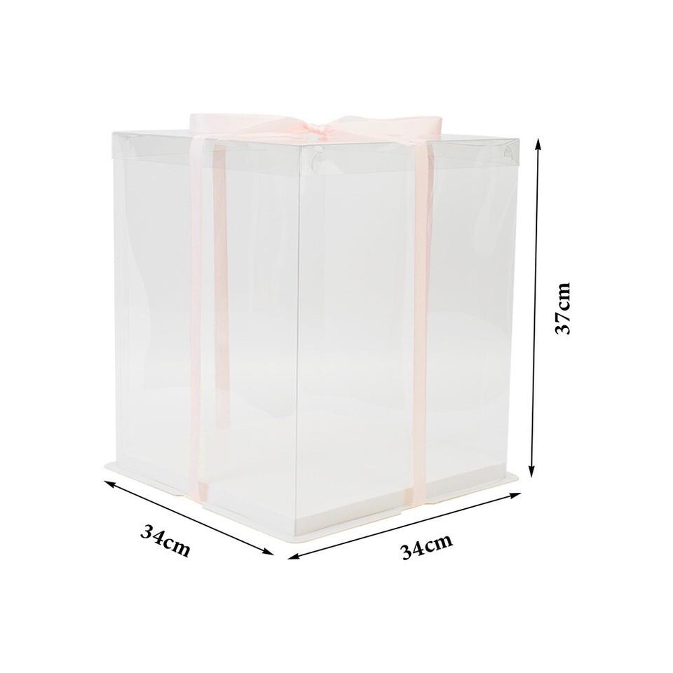 Large Clear PVC Gift Cake Boxes Present Packaging Transparent Box ...