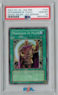2002 YU-GI-Oh! Mrl-Magic Ruler 102 Messenger of Peace 1st Edition PSA ...