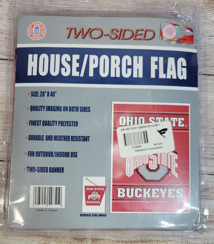 NEW OHIO STATE NCAA Outdoor / House Porch Flag 28 x 40 2 sided | eBay