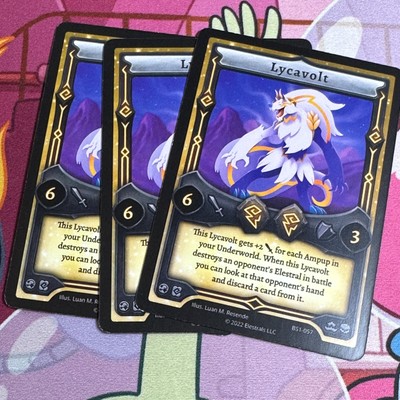 Elestrals TCG Kickstarter Founder Edition Base Set 3x Lycavolt NM | eBay