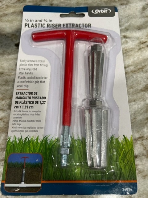 Orbit Sprinkler System 1/2" and 3/4" Plastic Riser Extractor NEW | eBay