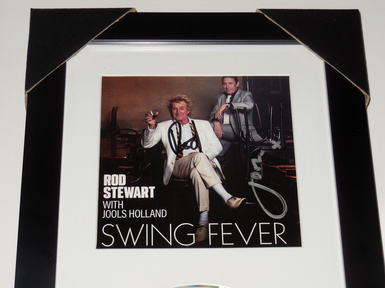 ROD STEWART AUTOGRAPHED SWING FEVER CD COVER (FRAMED & MATTED) - W/ COA ...