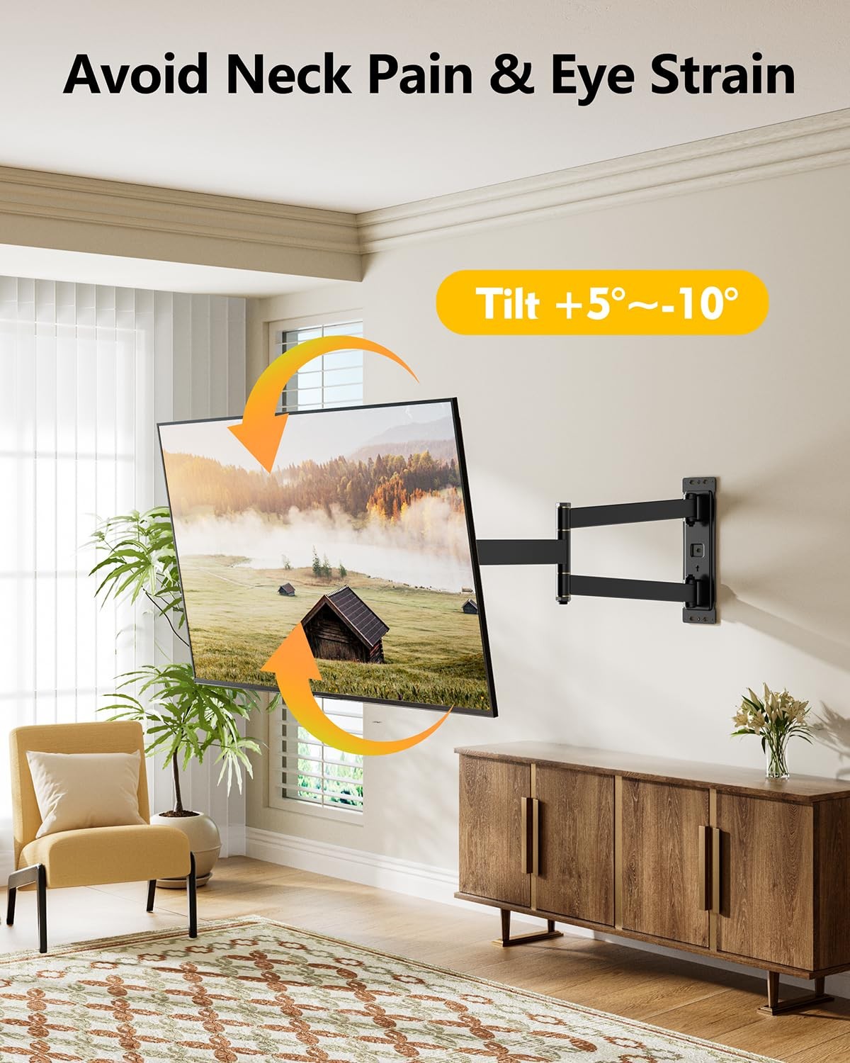 Corner TV Mount Long Arm TV Wall Mount Bracket for 27-70" Screen-Full ...
