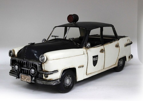 Vintage Tin Police Car Collectible, 36cm long, Used | eBay