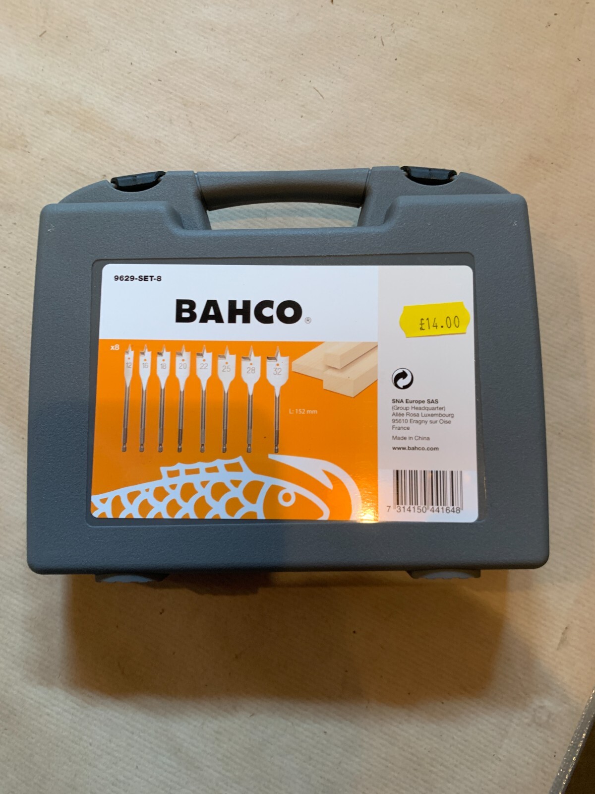 Bahco Flat Drill Bit Set for Wood - 8 pcs for sale online | eBay