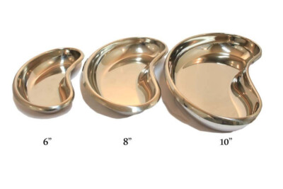 Set of 3 Kidney Tray Dish 6",8",10" Stainless Steel Dental Surgical ...