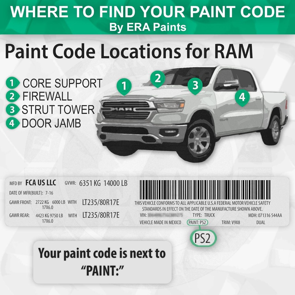 RAM PR8/BR8 - Deep Molten Red Pearl OEM Match Touch Up Paint Kits | eBay