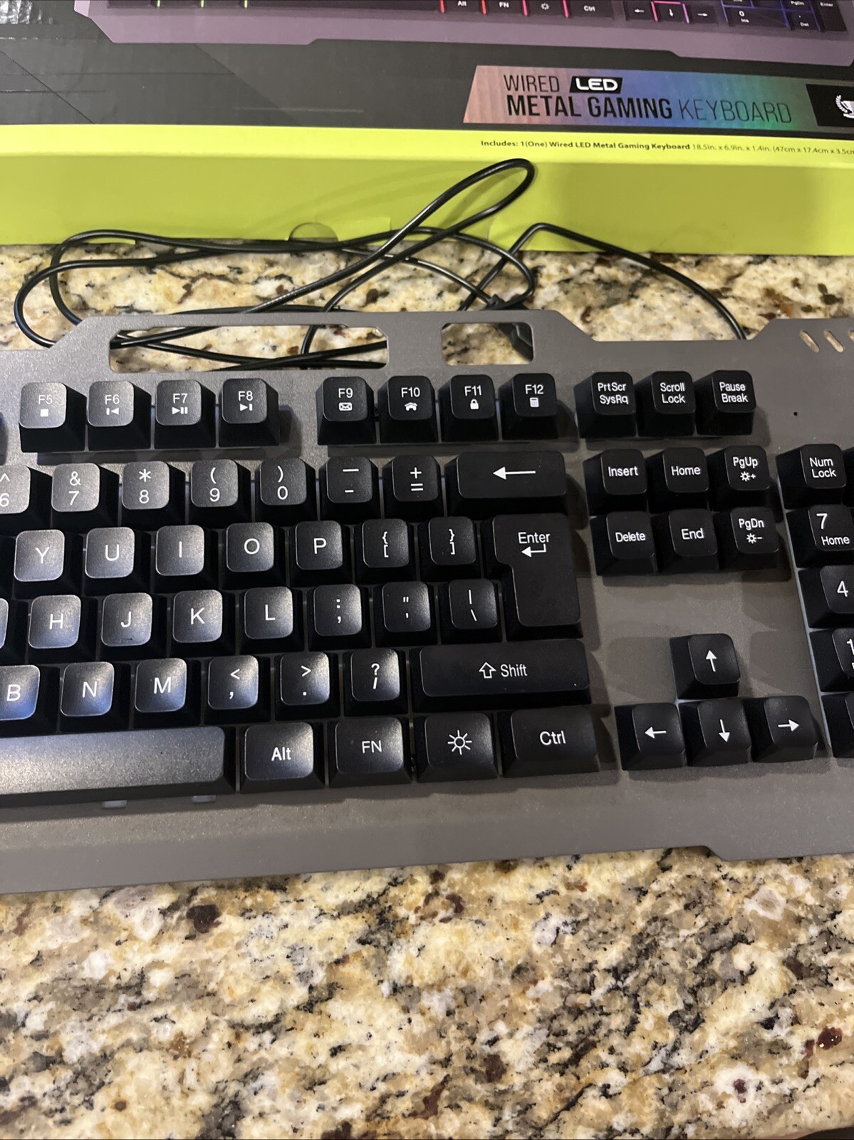 TITAN Wired LED Metal Gaming Keyboard w/Smartphone Holder #GAKB-0008 In ...