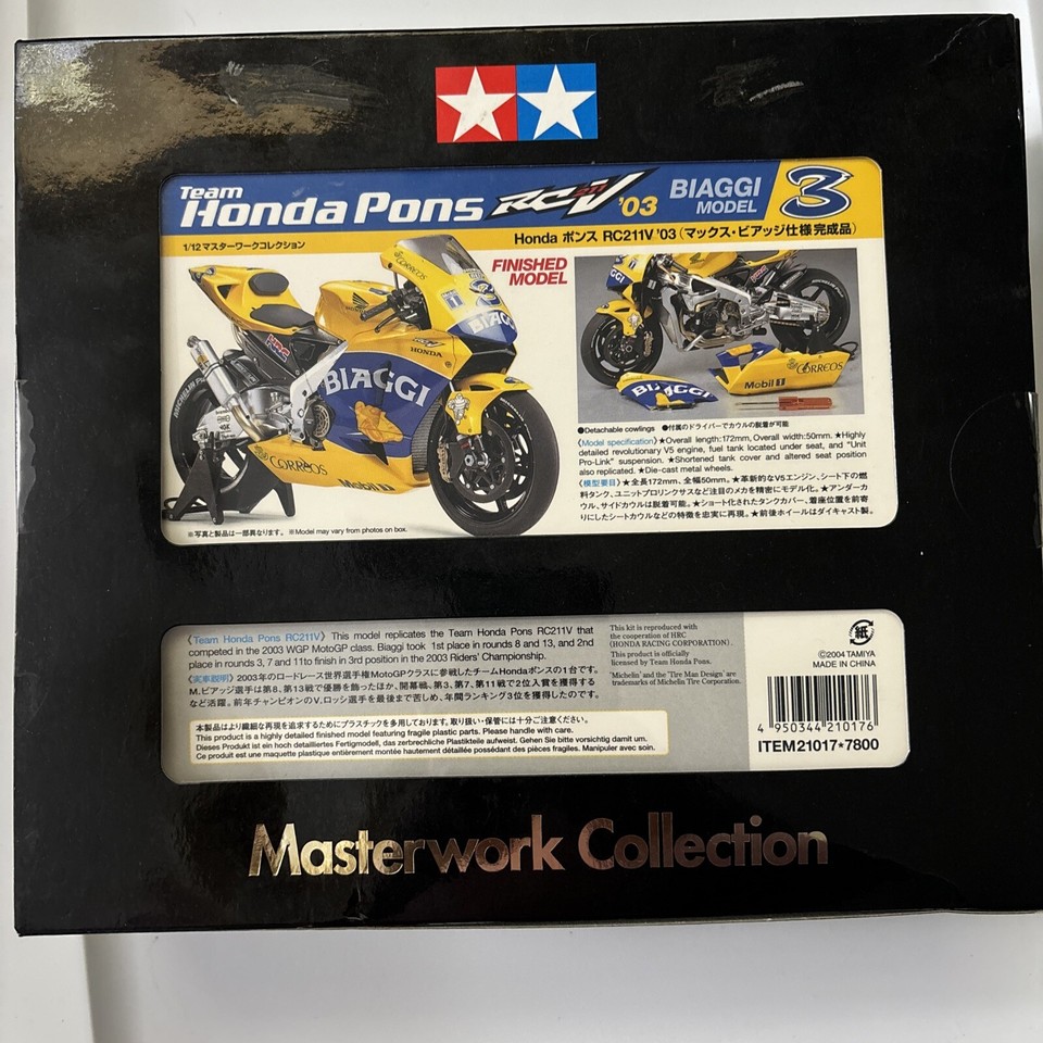 TAMIYA 21017 MASTERWORK COLLECTION 1:12 TEAM HONDA PONS RC211V '03 ...