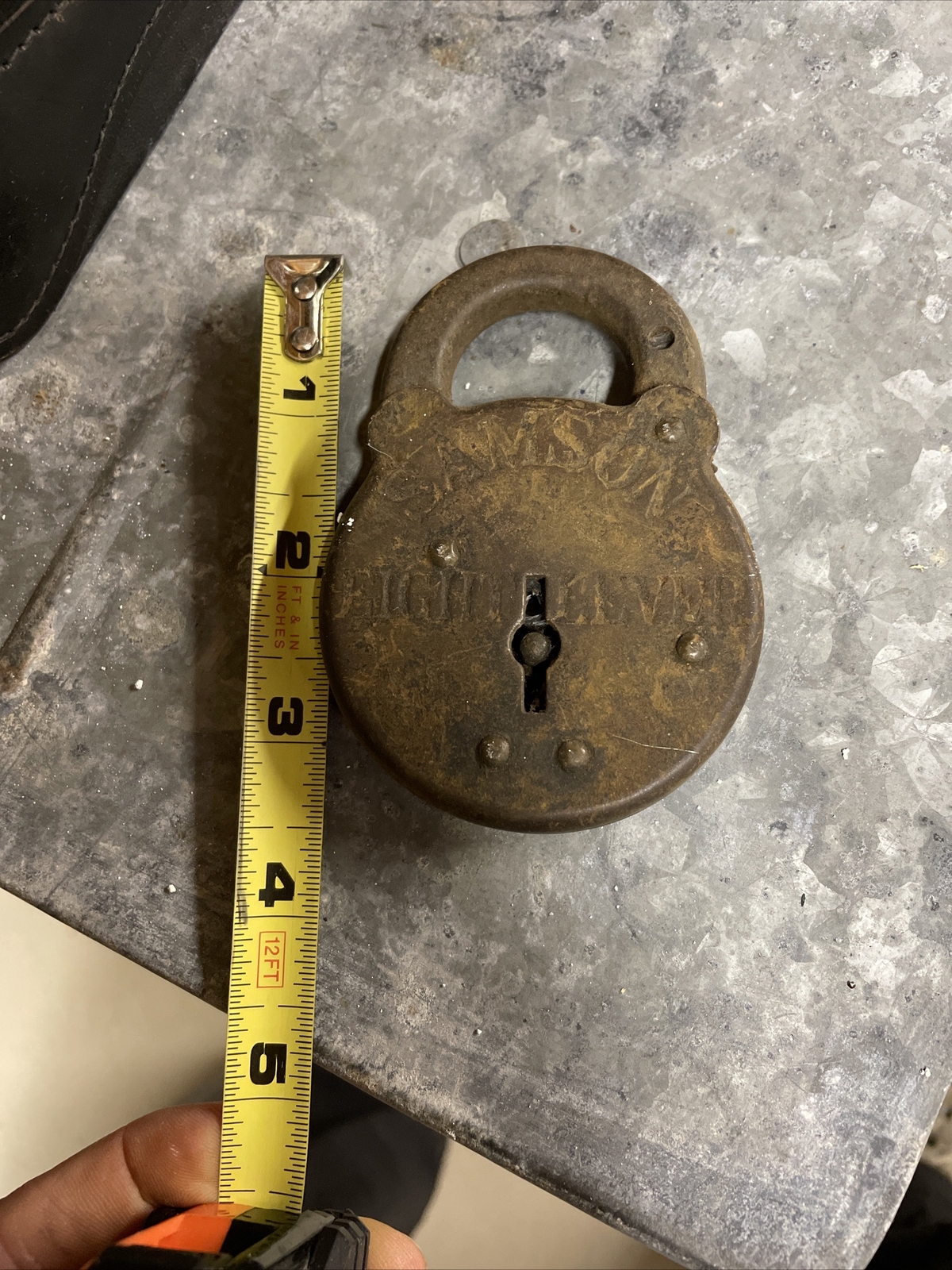 Vintage Antique Samson Eight Lever Padlock No Key | eBay