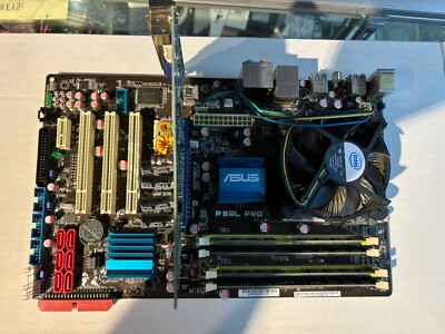 ASUS P5QL PRO Retro Motherboard Combo Intel Core2 Quad Q8200 2.3 Mhz ...