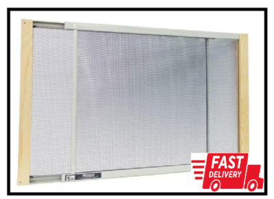 Adjustable Window Screen with Wood Framing, Expandable All Sizes, Bug ...