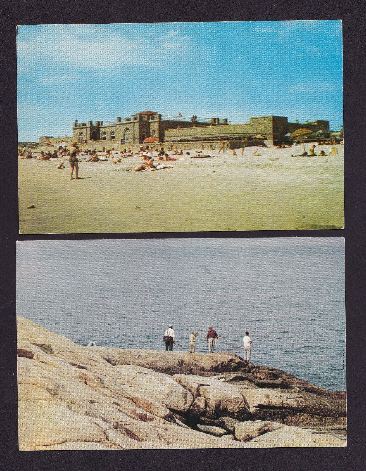 Lot of 2 Old Vintage Postcards of Scenes from Narragansett Rhode Island ...