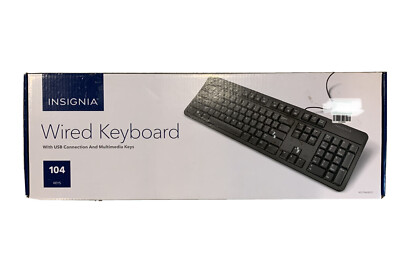 Insignia - Wired Keyboard - USB Connection and Multimedia Keys - Black ...